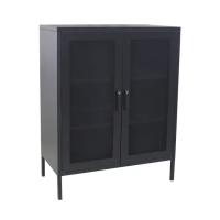 China Steel Storage Cabinet 2 Mesh Doors 800x400x1015mm Cold Rolled Steel KD Structure for sale