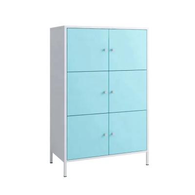 China Kids Clothing Storage Metal Locker Cabinet 6 Door 760x500x1690mm RAL Color for sale
