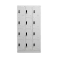 China Modern Design Colorful Oem 12 Door Metal Office Lockers KD Structure for sale
