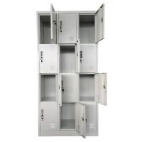 China Modern Design Colorful Oem 12 Door Metal Office Lockers KD Structure for sale