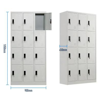 China Modern Design Colorful Oem 12 Door Metal Office Lockers KD Structure for sale