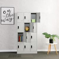 China Modern Design Colorful Oem 12 Door Metal Office Lockers KD Structure for sale