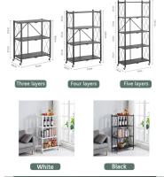 China Living Room Kitchen Telescopic Metal Folding Shelf Rack With Wheels for sale