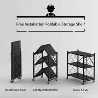 China Home Metal Mobile Stackable Foldable Storage Unit Medium Duty Multi Layer for sale
