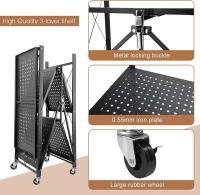 China Home Metal Mobile Stackable Foldable Storage Unit Medium Duty Multi Layer for sale
