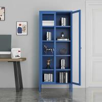 China Steel Cupboard 2 Door Book Cabinet 0.6mm Thickness 35kg Capacity Metal Leg for sale