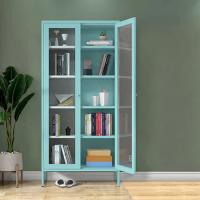 China Steel Cupboard 2 Door Book Cabinet 0.6mm Thickness 35kg Capacity Metal Leg for sale