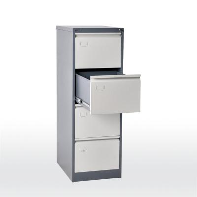 China 4 Drawer Steel Filing Cabinet 40kg Capacity Lockable Office File Storage White for sale