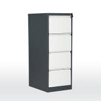 China 4 Drawer Steel Filing Cabinet 40kg Capacity Lockable Office File Storage White for sale