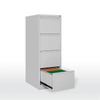 China 4 Drawer Steel Filing Cabinet 40kg Capacity Lockable Office File Storage White for sale