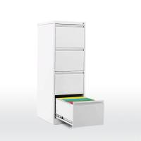 China 4 Drawer Steel Filing Cabinet 40kg Capacity Lockable Office File Storage White for sale