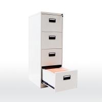 China Knocked Down Vertical 4 Drawer Steel Filing Cabinet 40kg Capacity Office Storage for sale