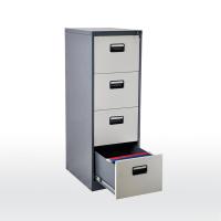 China Knocked Down Vertical 4 Drawer Steel Filing Cabinet 40kg Capacity Office Storage for sale