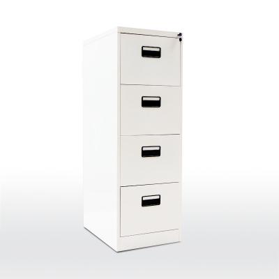 China Knocked Down Vertical 4 Drawer Steel Filing Cabinet 40kg Capacity Office Storage for sale