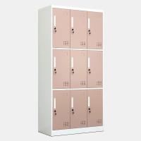 China 9 Door Metal Locker Wardrobe 1850x900x450mm for Gym School Changing Room for sale
