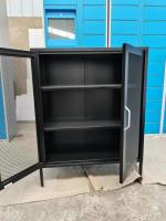 China Home Series 2 Glass Door Steel Storage Cabinet 1020x800x400mm Adjustable Shelf for sale