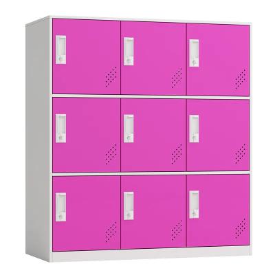 China Customizable 9-Door Steel Storage Locker for Gym Office Hotel 1800mm Height for sale