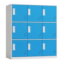 China Customizable 9-Door Steel Storage Locker for Gym Office Hotel 1800mm Height for sale