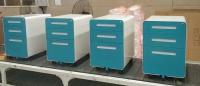 China Office Furniture 3 Drawers Mobile Pedestal H600mm W400mm D500mm Round Corner Movable Cabinet for sale