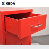 China Red 1mm 35Kgs Loading Capacity Office Filing Cabinet for sale