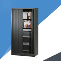 China Black ISO9001 0.15 CBM Steel Tambour Filing Cabinet H1850xW900xD450mm for sale