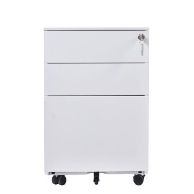 China Steel Mobile 3 Drawer Filing Cabinet for A4 Files 600x390x520mm for sale