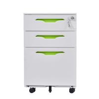 China 0.16 CBM Steel Mobile Pedestal with 3 Drawers 600mm Height Brake Castor for sale