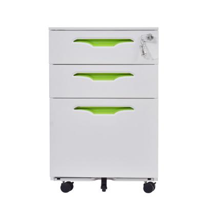 China 0.16 CBM Steel Mobile Pedestal with 3 Drawers 600mm Height Brake Castor for sale