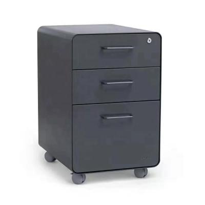 China Steel Mobile Pedestal 3 Drawer 500mm Depth Cold Rolled Steel File Cabinet for sale
