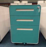 China Steel Mobile Pedestal 3 Drawer 500mm Depth Cold Rolled Steel File Cabinet for sale