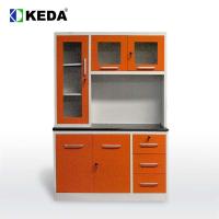 China 190cm Height Steel Kitchen Cabinet KD Structure 80kg Cold Rolled Steel for sale