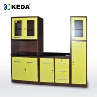 China 43cm Depth Modern Steel Kitchen Cabinet White Powder Coated Cold Rolled Steel for sale