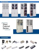 China KD-041 Metal File Cabinet 12mm Shelf Edge 0.4mm Plate W900 D400 H1850mm for sale
