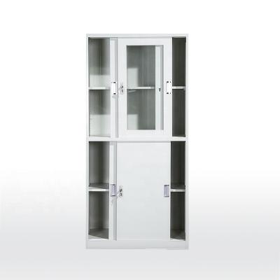 China 40mm Glass 1850*900*400mm 2 Door File Cabinet for sale