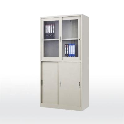 China KD-041 0.6mm Steel Filing Cabinet 1850x900x400mm with Glass Door for sale