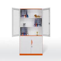 China Steel File Cabinet 2 Door Storage with Lock KD-037 900x400x1850mm for sale