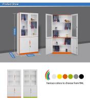 China Steel File Cabinet 2 Door Storage with Lock KD-037 900x400x1850mm for sale