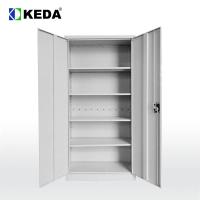 China Office Metal Filing Cupboard 4 Adjustable Shelves File Cabinet W900 D400 H1850mm for sale
