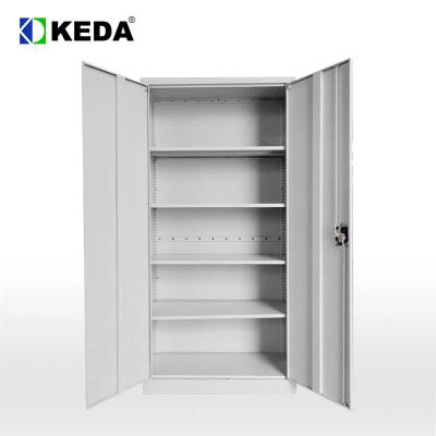 China Office Metal Filing Cupboard 4 Adjustable Shelves File Cabinet W900 D400 H1850mm for sale