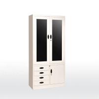 China Glass Door 0.6mm 1850mm High Metal Filing Cupboard for sale
