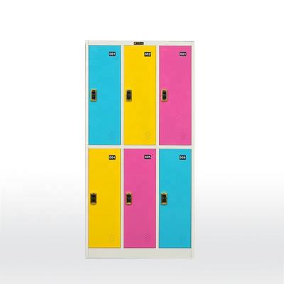 China 0.157 CBM 45kgs Bearing Capacity 6 Door Steel Locker W900xD450xH1850mm for sale