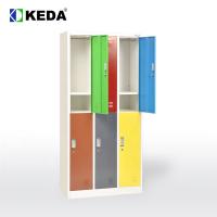 China 0.157 CBM 45kgs Bearing Capacity 6 Door Steel Locker W900xD450xH1850mm for sale