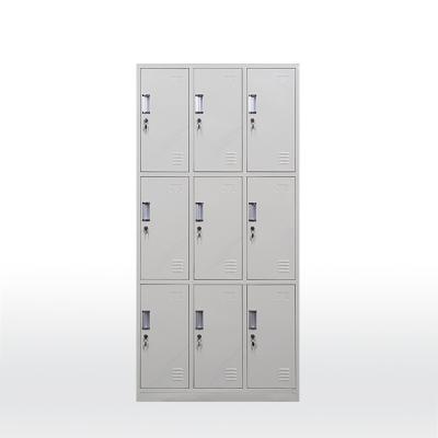 China Steel Storage Locker 9 Door W900xD450xH1850mm 53kg Cold Rolled Steel for sale