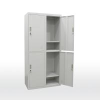 China Metal Wardrobe Cabinet 1850x900x450mm 4 Doors Steel Storage Locker for Warehouse for sale
