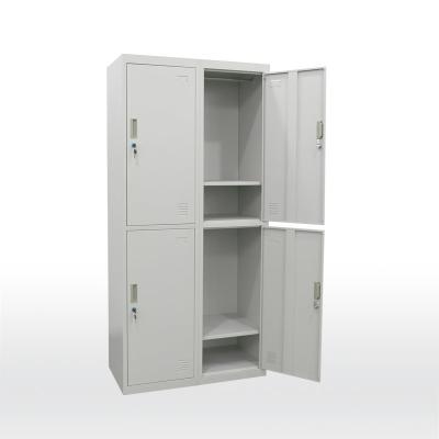 China Metal Wardrobe Cabinet 1850x900x450mm 4 Doors Steel Storage Locker for Warehouse for sale