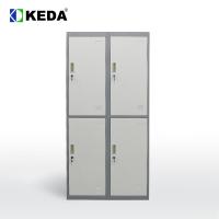 China Metal Wardrobe Cabinet 1850x900x450mm 4 Doors Steel Storage Locker for Warehouse for sale