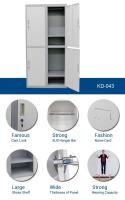 China Metal Wardrobe Cabinet 1850x900x450mm 4 Doors Steel Storage Locker for Warehouse for sale