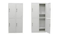 China Metal Wardrobe Cabinet 1850x900x450mm 4 Doors Steel Storage Locker for Warehouse for sale