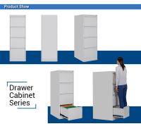 China Knock Down 4 Drawer Steel Filing Cabinet 0.089 CBM for A4 FC Folders for sale