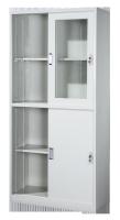 China Glass Sliding Door Steel Filing Cabinet KD-041 W900 D400 H1850mm 0.208 CBM for sale